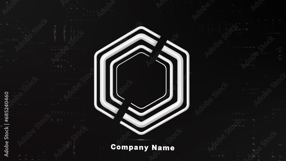 Digital Pixelized Logo Reveal Stock Template | Adobe Stock