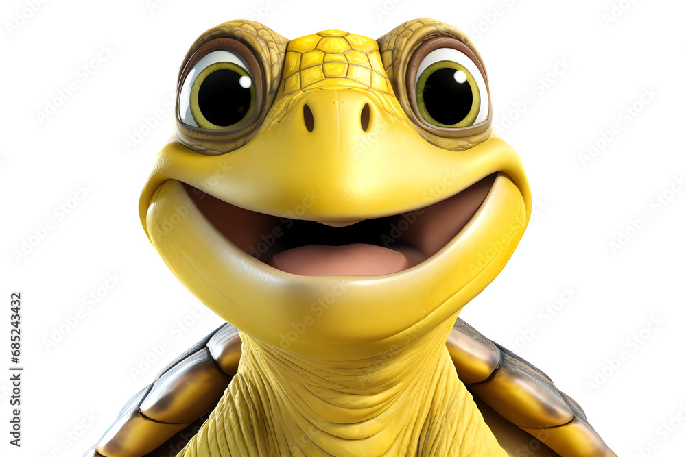 funny smiling turtle head isolated on transparent background Stock Illustration | Adobe Stock