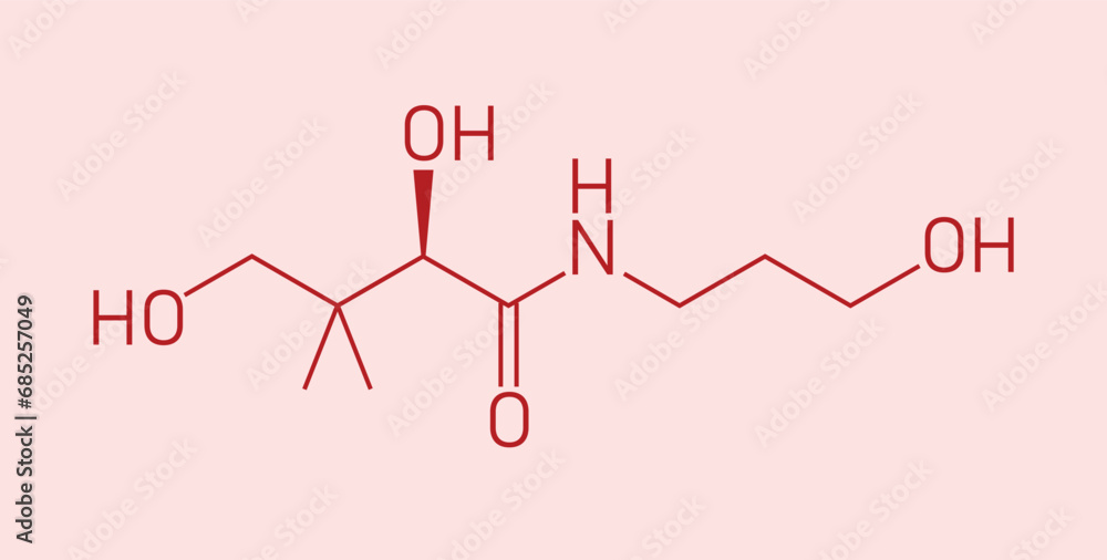 Skeletal formula of Panthenol. Chemical structure of Panthenol ...