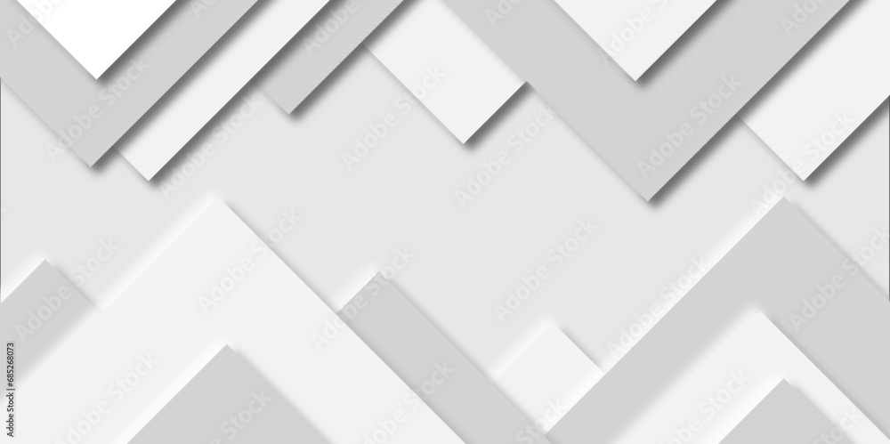 Abstract grey geometric vector background with soft shadow on neutral ...