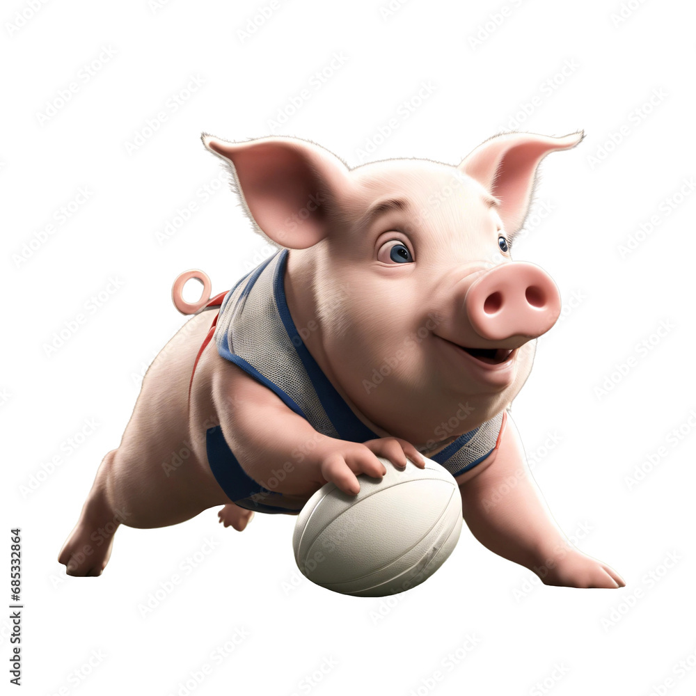 Guinea Pig Farm Animals Playing Sports Svg and Png Sticker Bundle, show ...