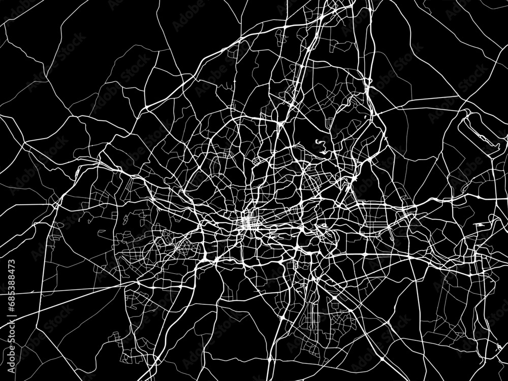 Vector road map of the city of Greater Johannesburg in South Africa ...