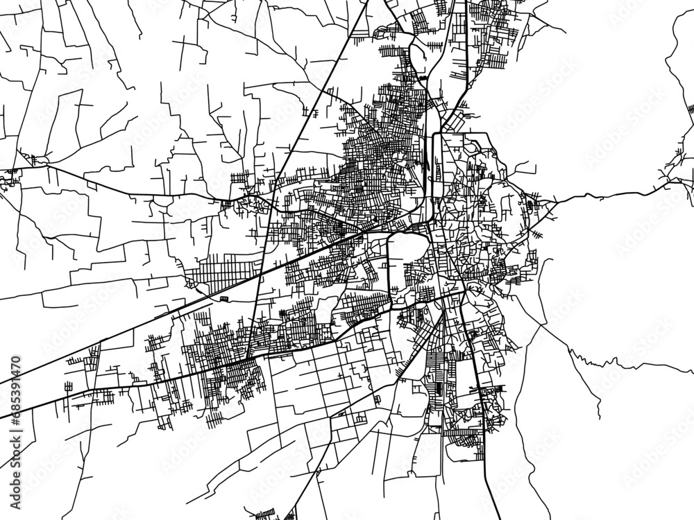 Vector road map of the city of Junagadh in the Republic of India with ...