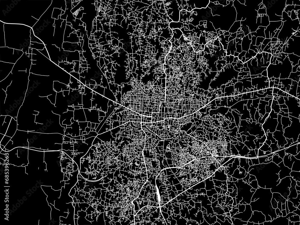 Vector road map of the city of Agartala in the Republic of India with ...