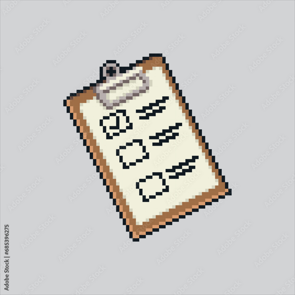 Pixel art illustration To do list. Pixelated Note. Checklist to so list ...