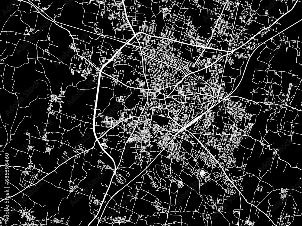 Vector road map of the city of Dindigul in the Republic of India with ...