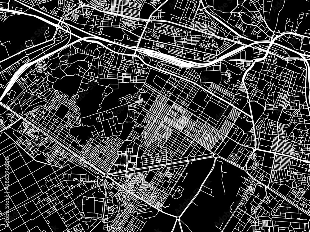 Vector road map of the city of Karol Bagh in the Republic of India with ...