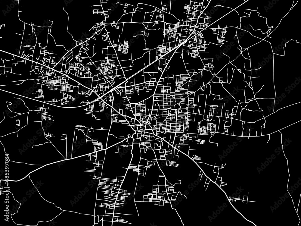 Vector road map of the city of Sivakasi in the Republic of India with ...