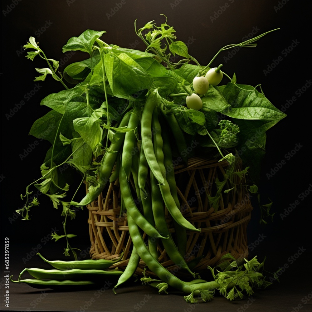 Cluster beans vegetables realistic AI Generated pictures Stock ...