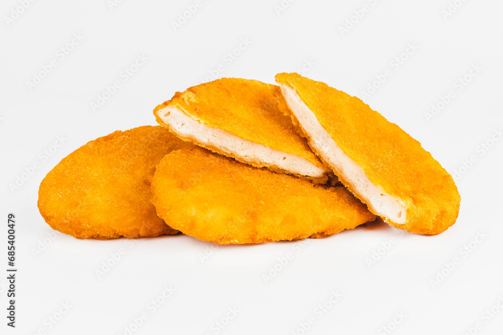 Breaded Chicken Inner Fillet, Chicken Breaded Raw Meat. Fast cooking ...