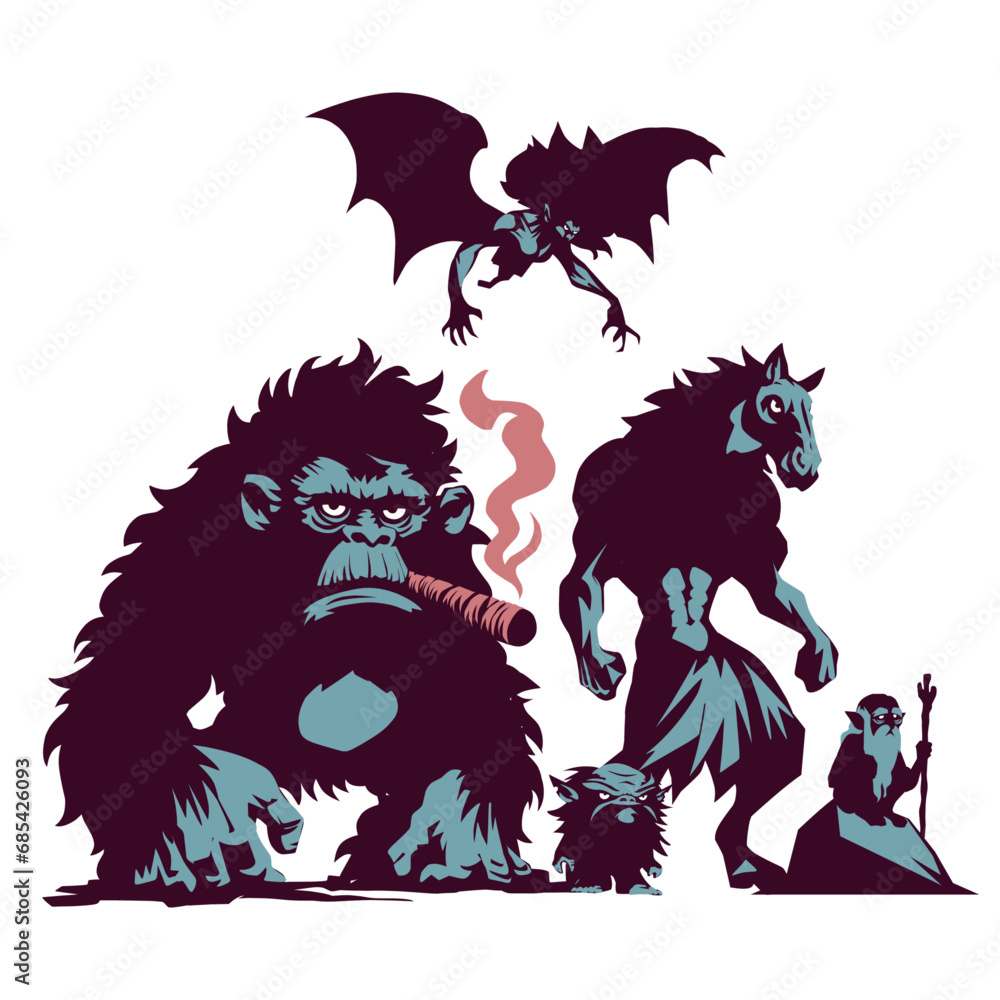 Mythical Creatures: Vector Art Featuring Iconic Philippine Folklore ...