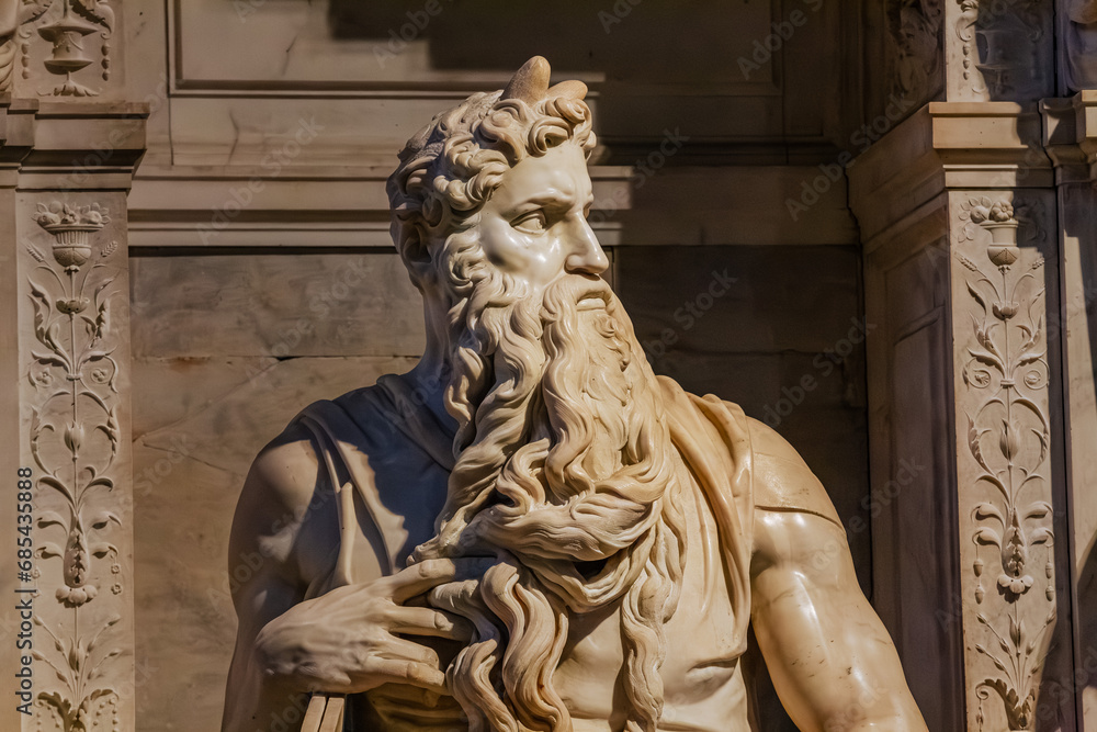 The Moses is a sculpture by the Italian Renaissance artist Michelangelo ...
