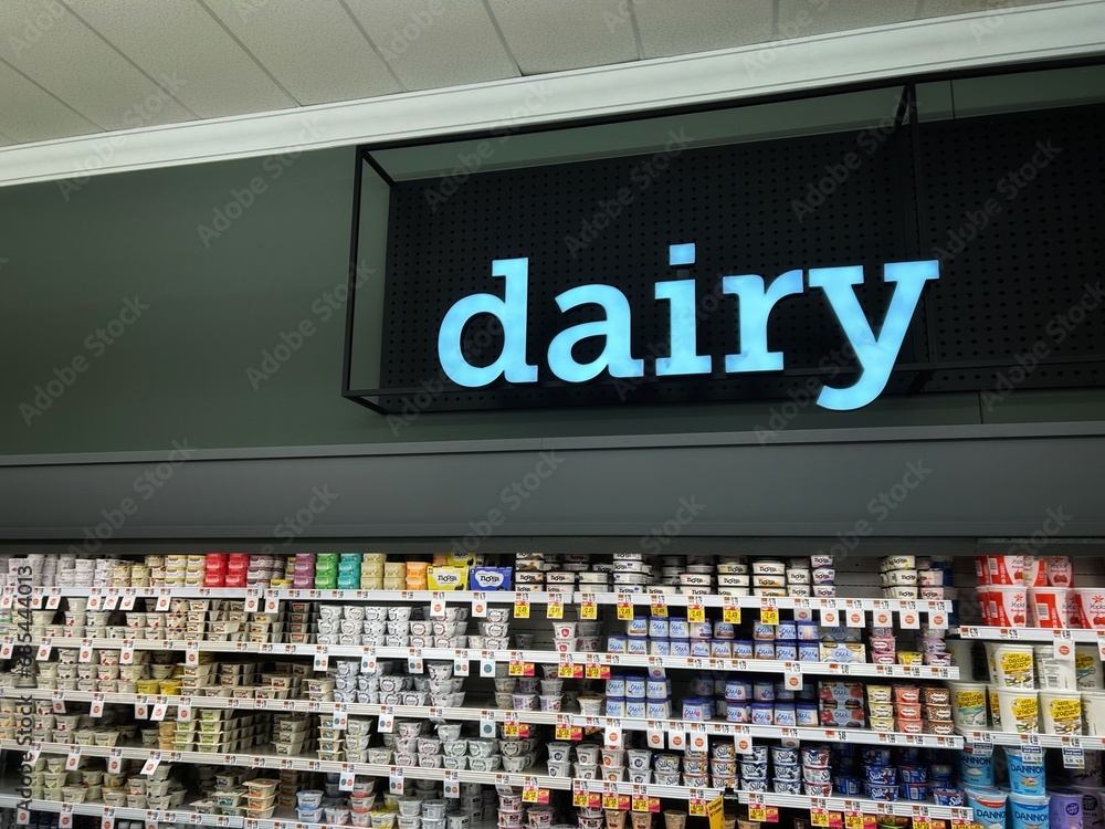 Remodeled Village Dairy Sign in the Super Market Grocery Convenience ...