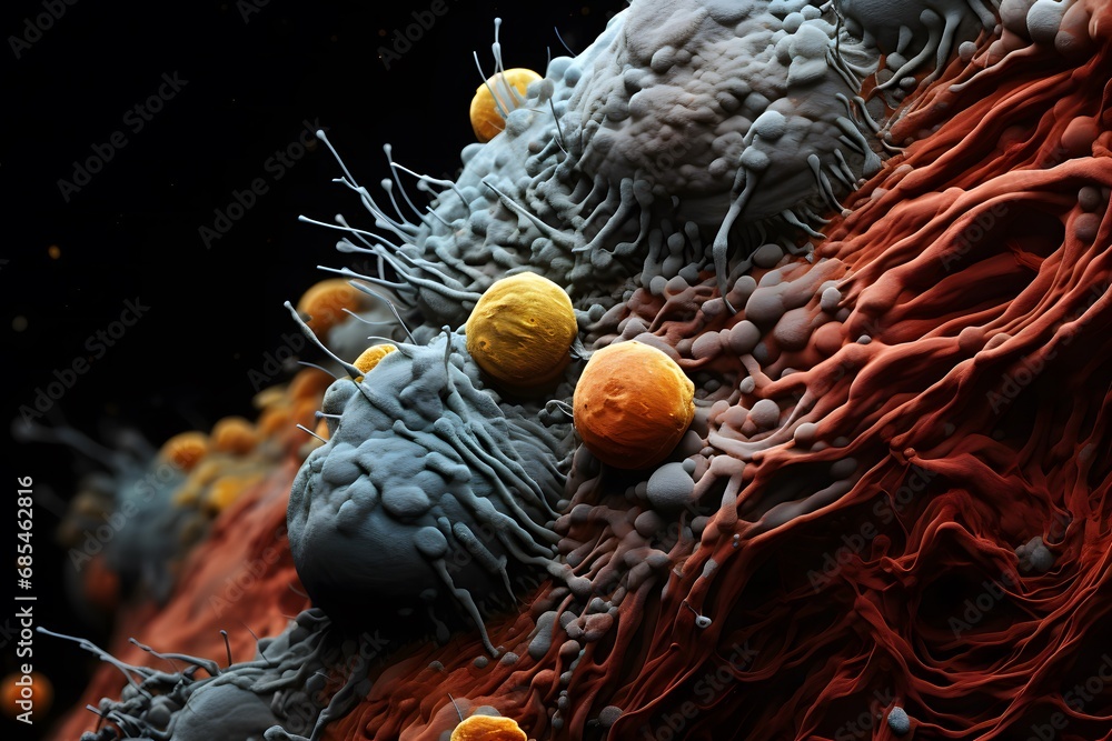 Electron microscopy of parasite, 1000x zoom Stock Photo | Adobe Stock
