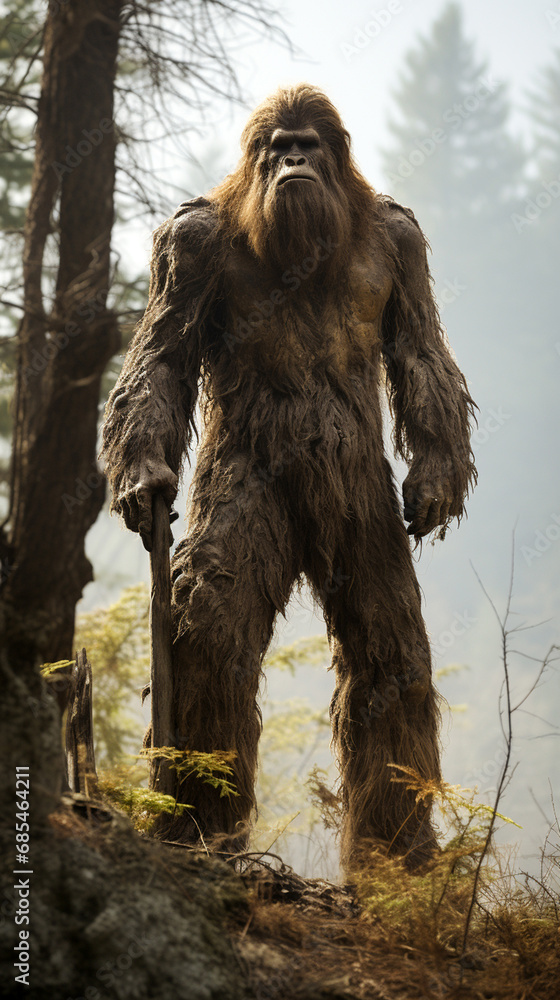 Bigfoot, Sasquash Realistic Photograph of Bigfoot, Bigfoot in the Woods ...