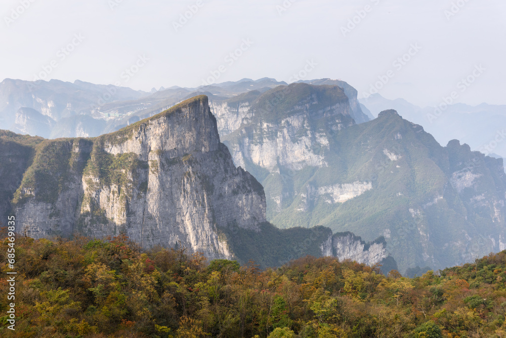 Tian-Men-Shan : Zhangjiajie China - Circa October, 2023: Landscape ...
