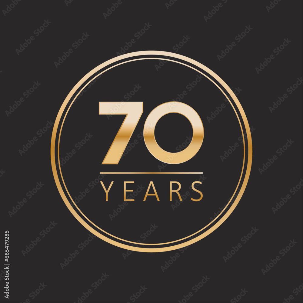 70 years symbol for commemorations and celebrations for events. number ...