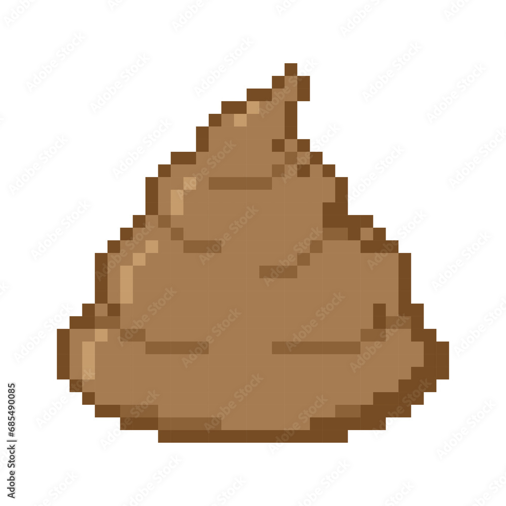 poo poo pixel 8 bit vector png Stock Illustration | Adobe Stock