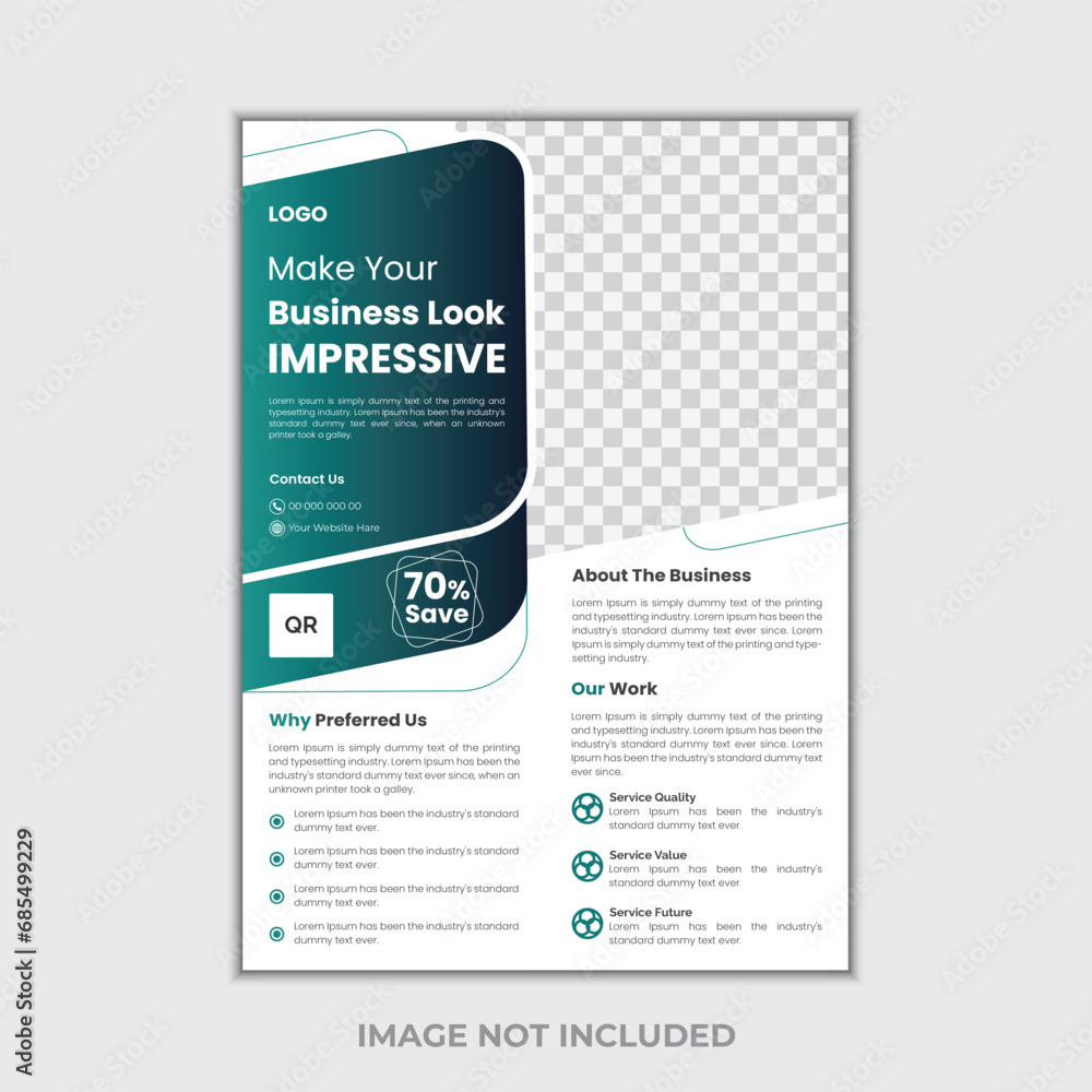 Modern flyer design with simple layout, printing flyer design Stock ...