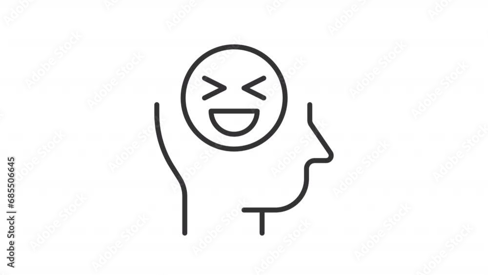 Vidéo Stock Positive mindset animation set. Mind and emotions animated ...