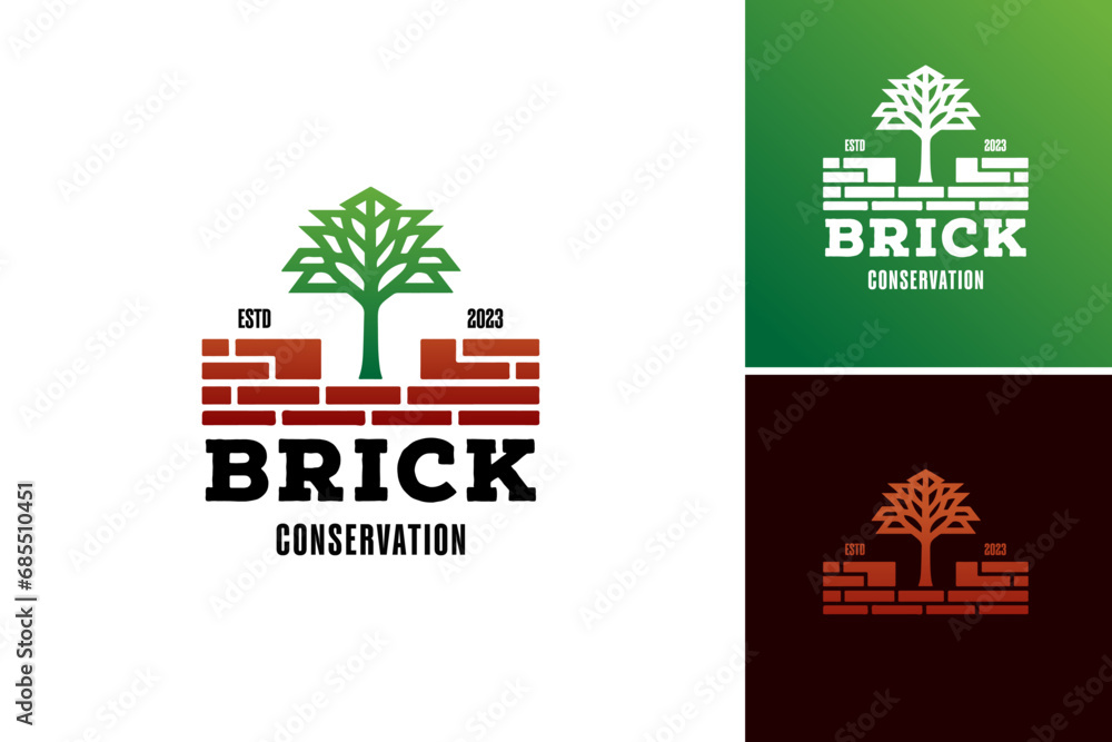 Brick conservation logo. A logo design representing preservation and ...