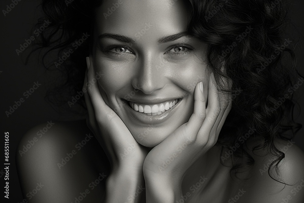Captivating image of an adult woman with flawless skin and a brilliant ...