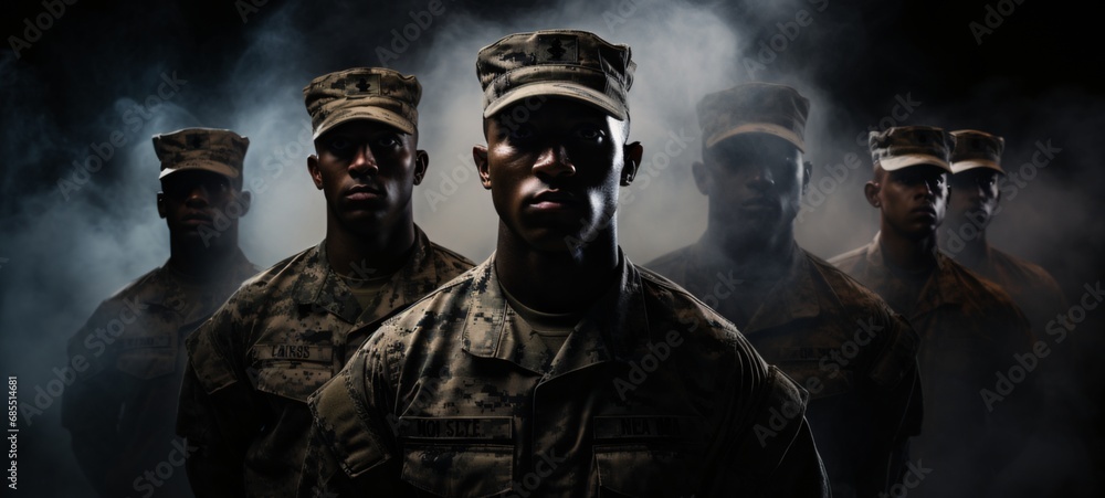 Cinematic Display of Military Strength - Soldiers in Formation ...