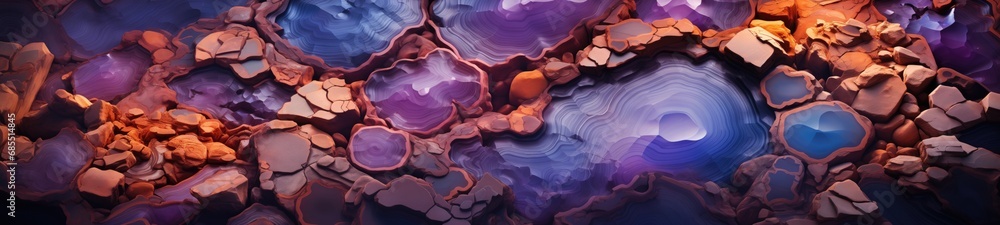 Agate rock background. Its smooth bands, formed through volcanic ...