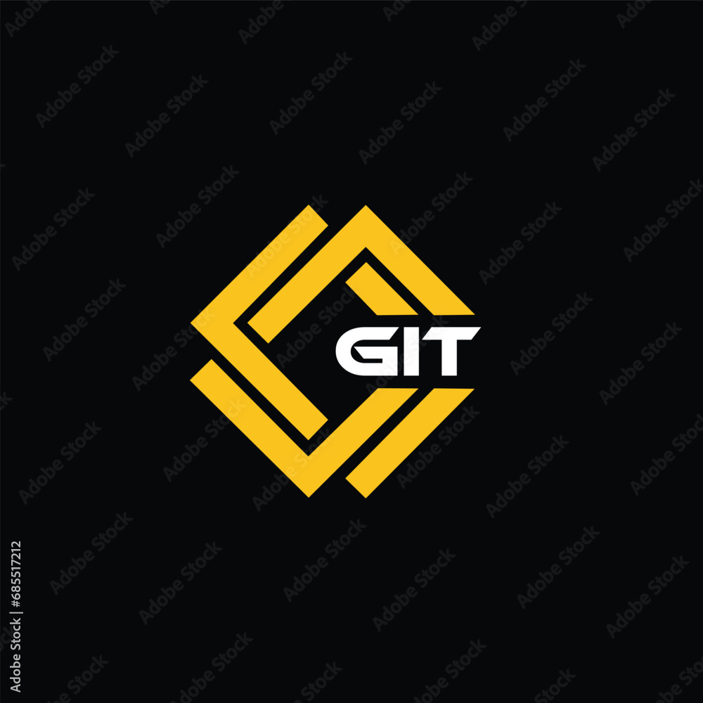 Vecteur Stock GIT letter design for logo and icon.GIT typography for ...