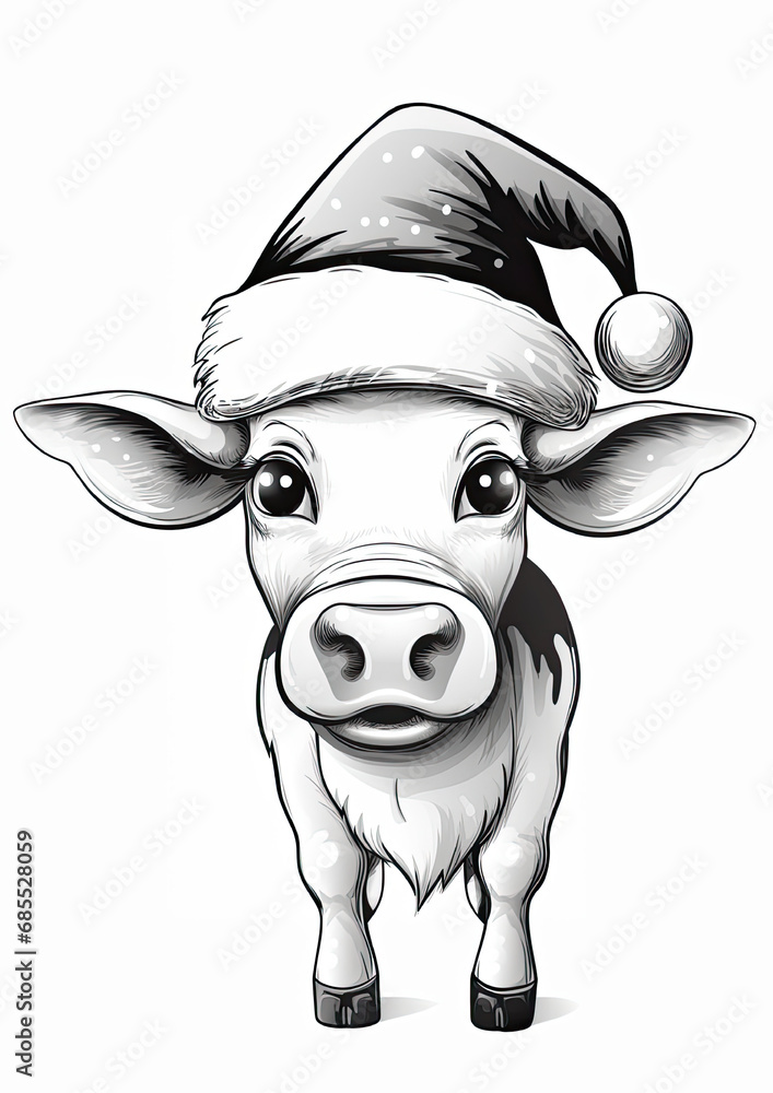 Cow colouring page, Colouring Book Page for Kids Stock Illustration ...