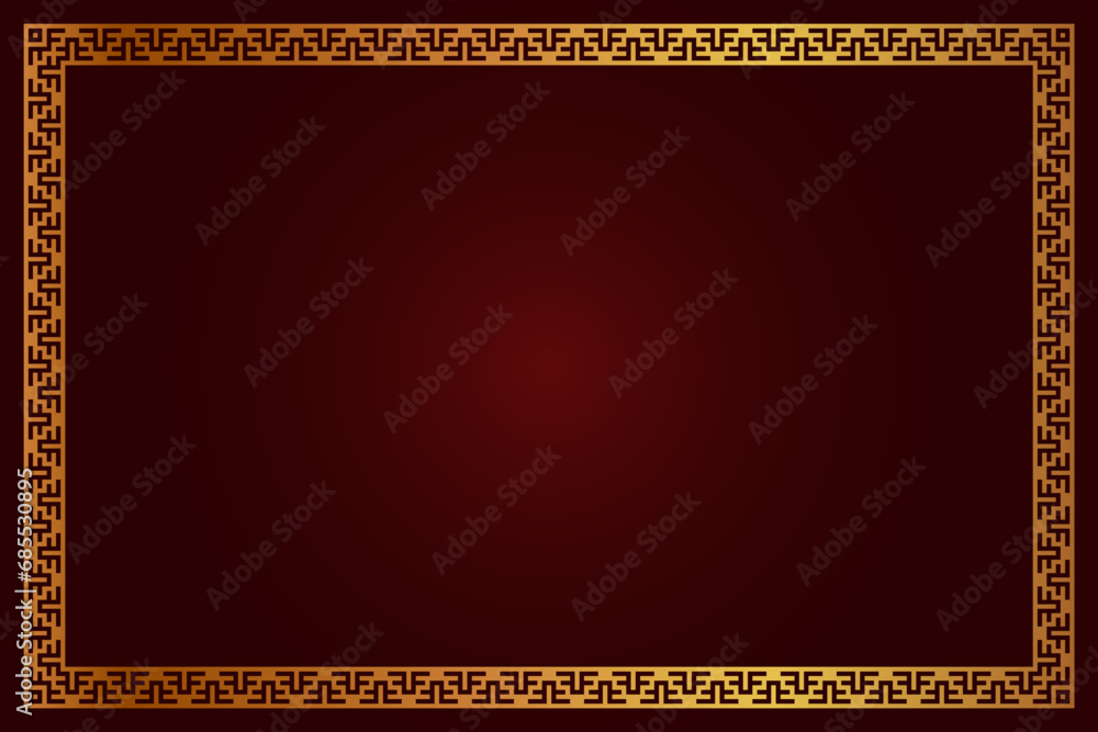luxury gold old greek frame certificate border template red background ...