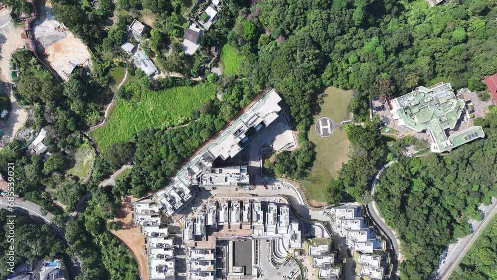 Video Stock Aerial drone skyview of Tai Po Tai Wo Lam Tsuen River New ...