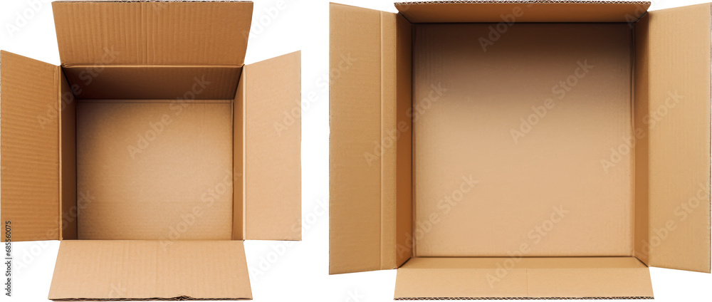 Carboard box inside top view transparent background PNG clipart Stock ...