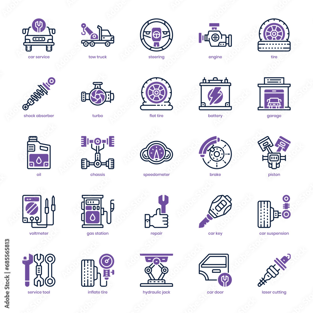 Car Service icon pack for your website design, logo, app, and user ...