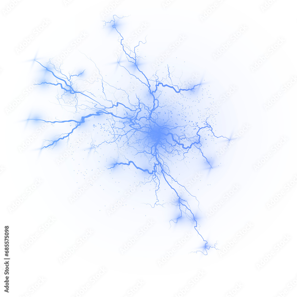 Bright Lightning PNG Transparent, Blue Bright Linear Lightning ...
