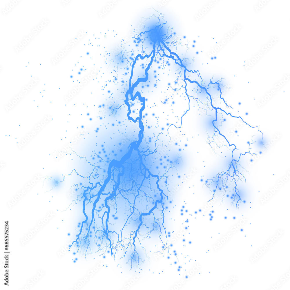 Bright Lightning PNG Transparent, Blue Bright Linear Lightning ...