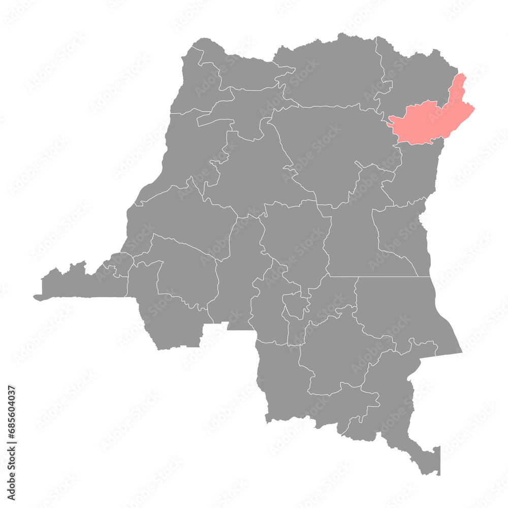 Ituri province map, administrative division of Democratic Republic of ...