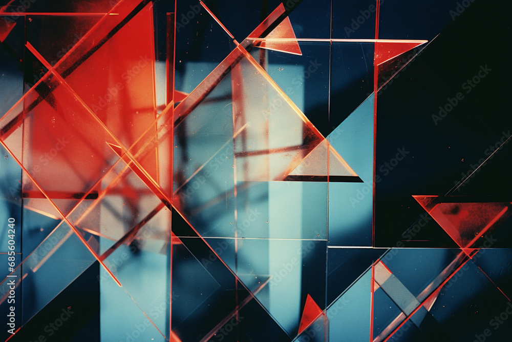 Experimental composition featuring intersecting geometric shapes and ...
