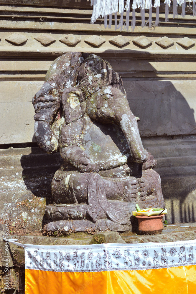 Portrait View Ganesh Shrine Balinese Ethnic Worship Building At Ulun ...
