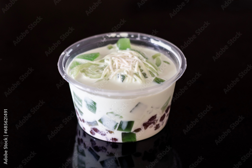 Buko Young Coconut Pandan - Philippine Coconut Pandan Desert Stock ...