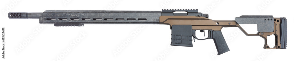 Precision bolt action rifle with a carbon fiber fore end and places to ...
