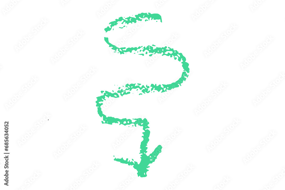 crayon emphasis arrow. Hand drawn green charcoal symbols for hand drawn ...