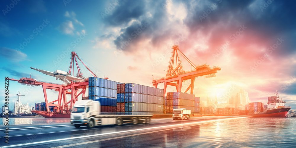 "Import, export, and shipping navigate the global commerce seas, acting ...