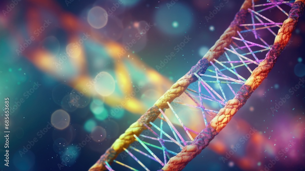 Human cell and dna for medical, biology, chemistry and science concept ...