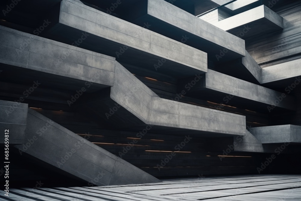 A picture of a building featuring concrete stairs and a skylight. This ...