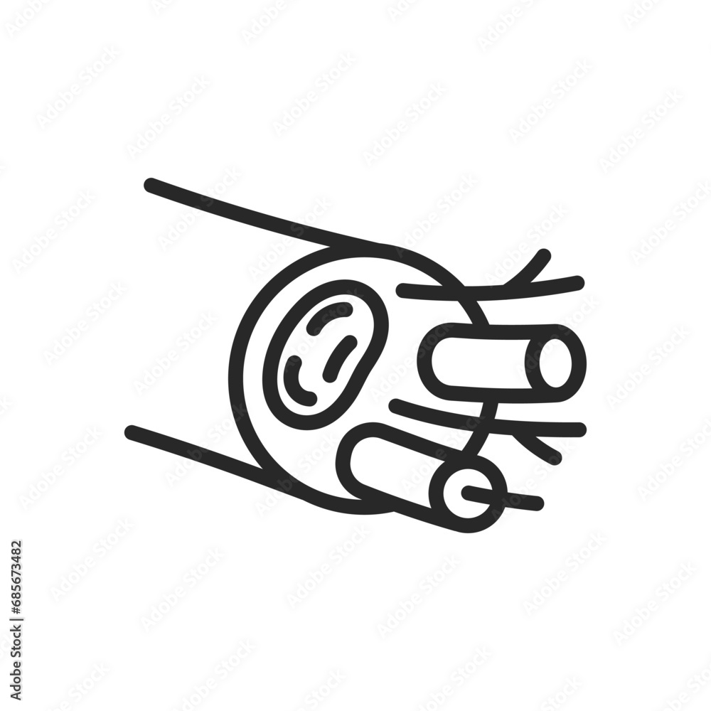 Nerve Icon. Thin Linear Detailed Illustration for Neurological ...