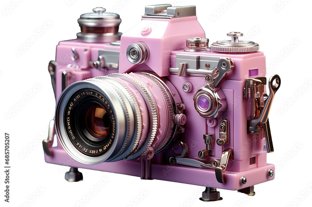 Retro camera isolated on white background. 3d rendering. isolated on ...