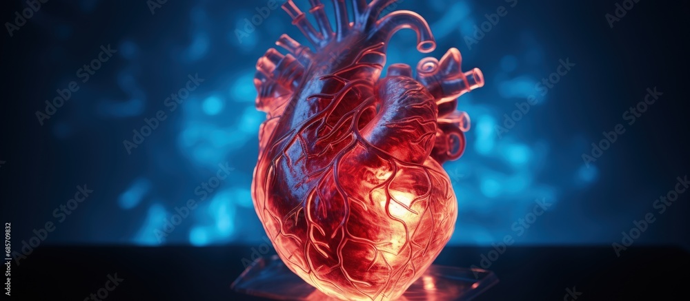 Close up of prototype human heart created using 3D printing ...