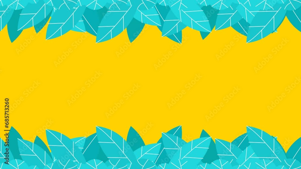 Green leaves move across a green screen. Looping animation. Object ...