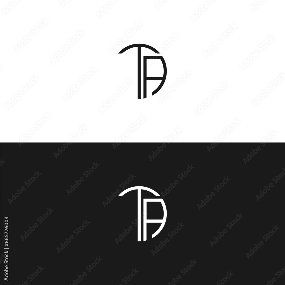 TA logo. T A design. White TA letter. TA, T A letter logo design ...